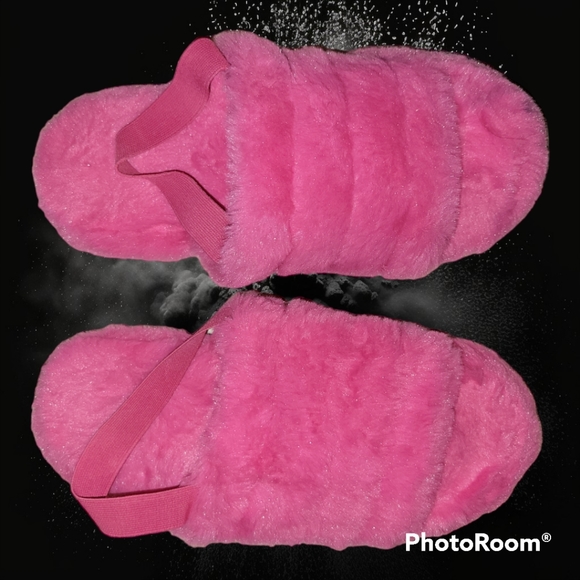 idk | Shoes | Hot Pink Fur Slides | Poshmark